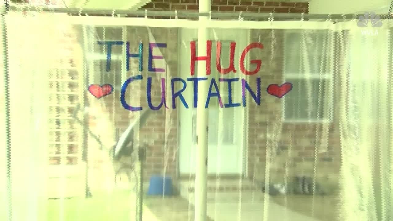 "Hug Curtain" Keeps Family Close - YouTube