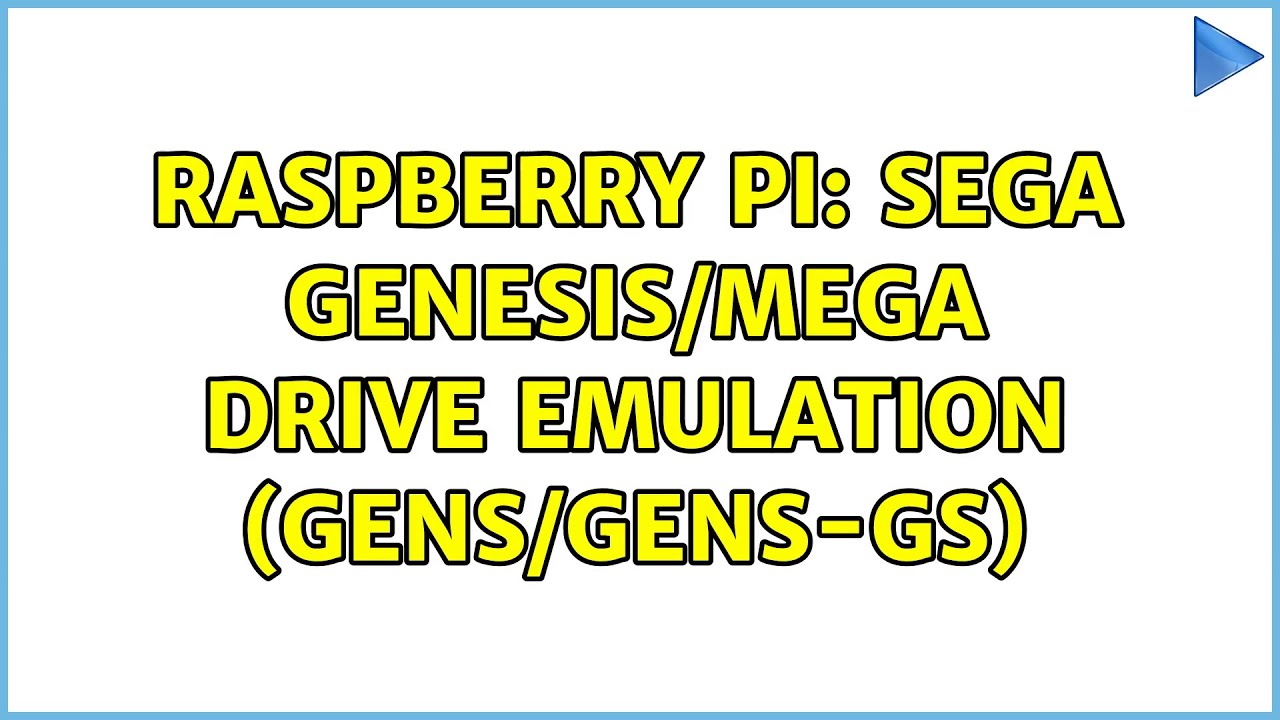 Raspberry Pi: Sega Genesis/Mega Drive emulation (Gens/Gens-GS) - YouTube