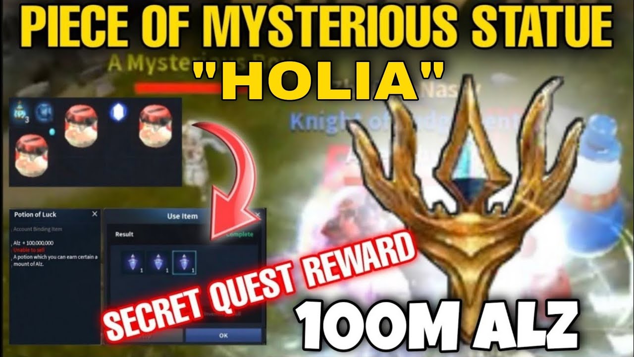HOLIA | Piece of mysterious statue Secret quest | A Mysterious Boy ...