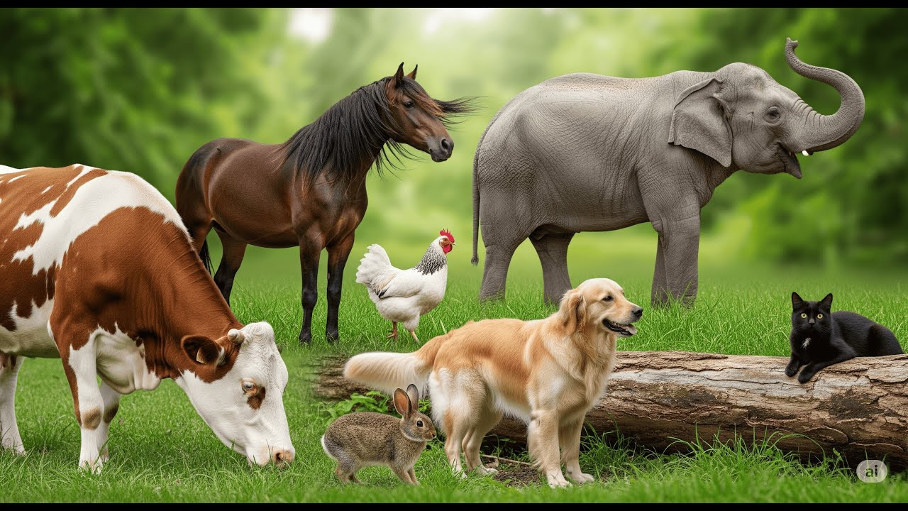 Farm Animals Compilation | Sheep, Goat, Cow, Cat, Chicken, Duck & More ...