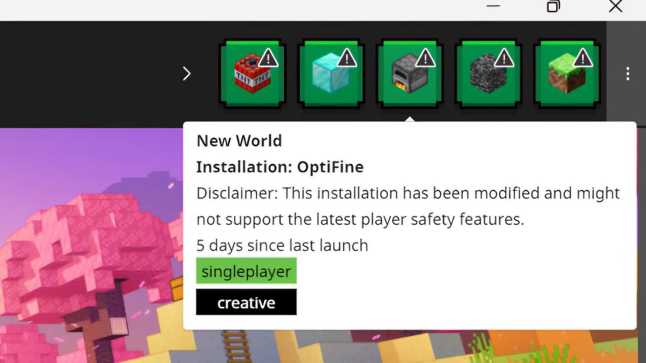 how to get rid of the quickplay in Minecraft launcher - YouTube
