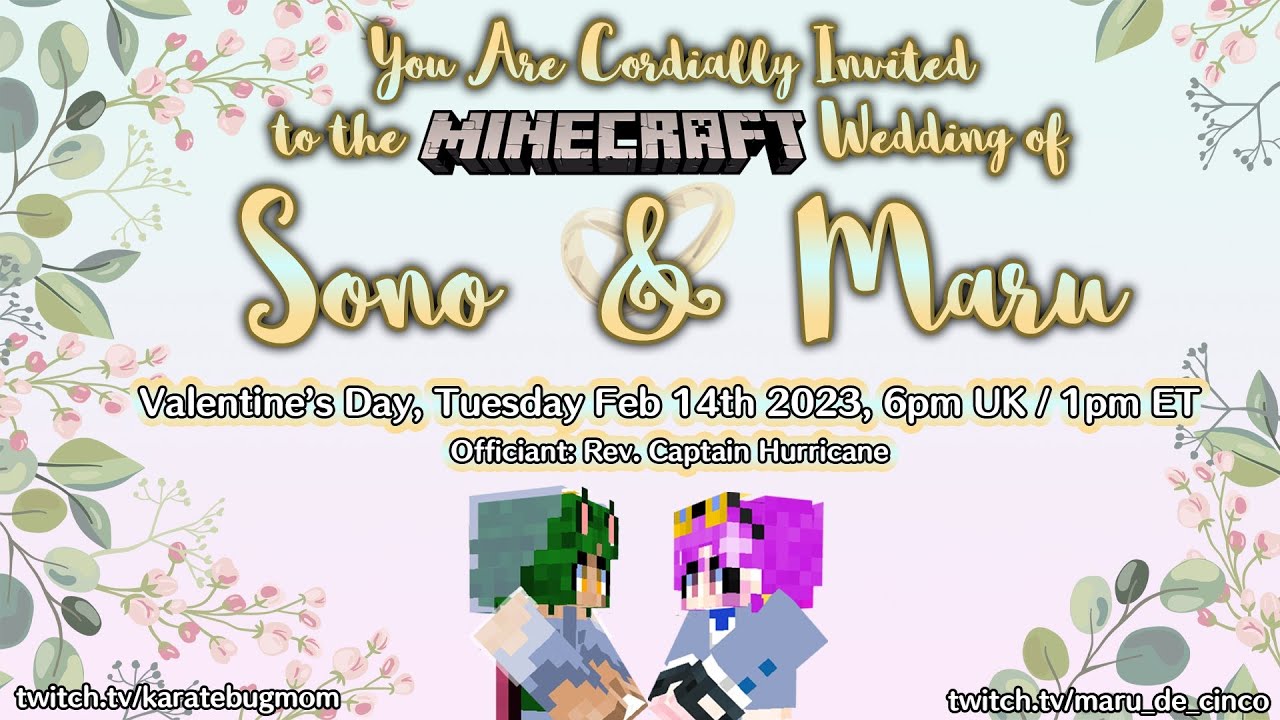 [MINECRAFT WEDDING] I gave a heartfelt reading while officiating - YouTube