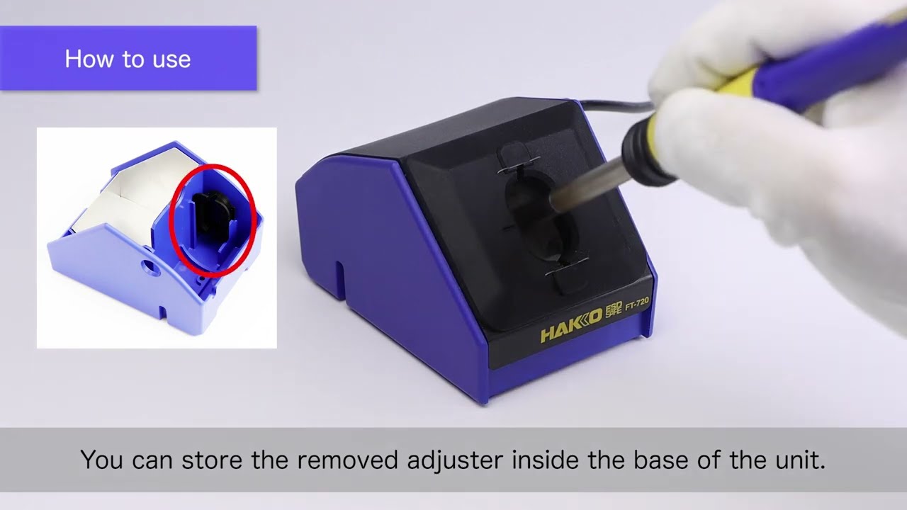 HAKKO FT-720 | How to use the Tip Cleaner - YouTube