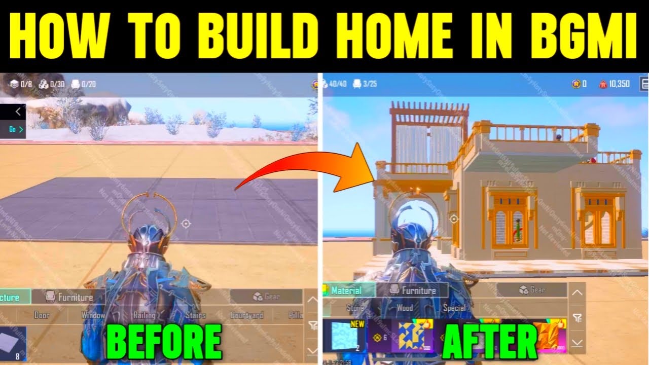 HOW TO BUILD HOME IN BGMI | HOW TO CREATE HOME IN BGMI | HOME MODE ...