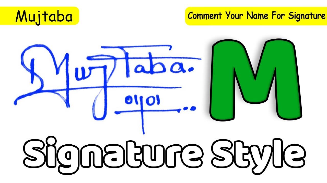️ Mujtaba Name Signature Style Request Done - YouTube