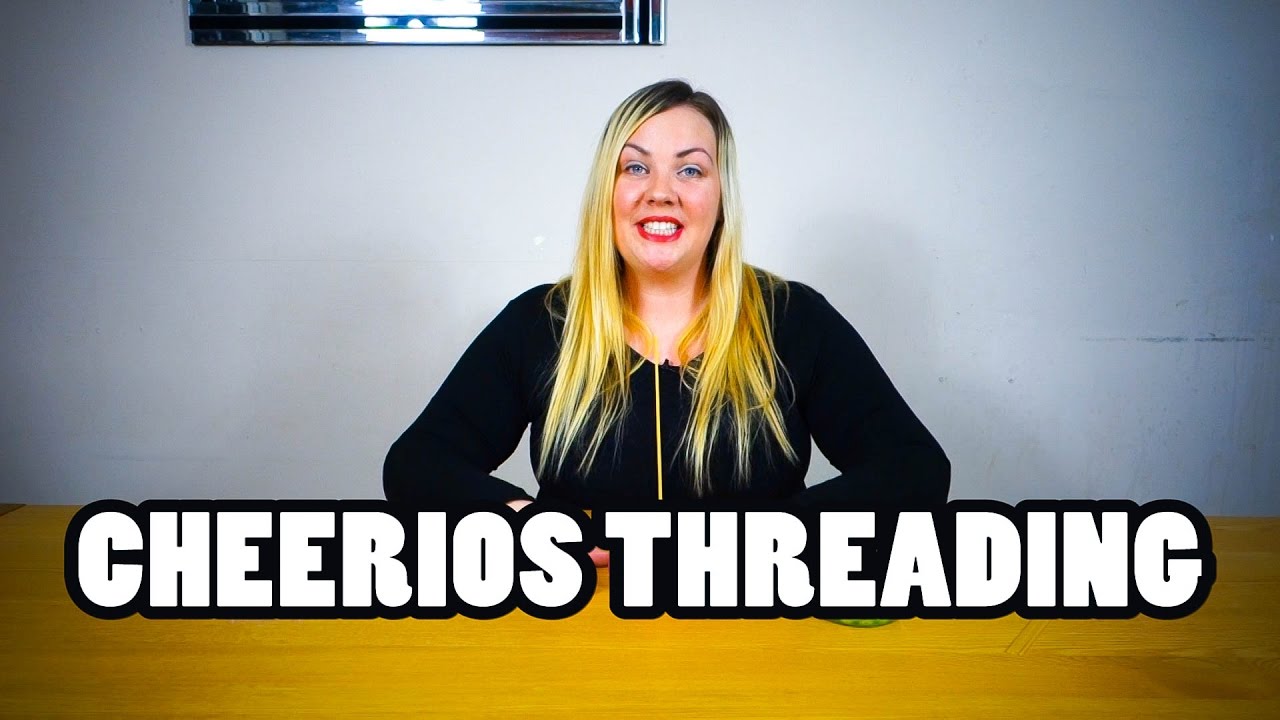 Cheerios Threading Toddler Activity - YouTube