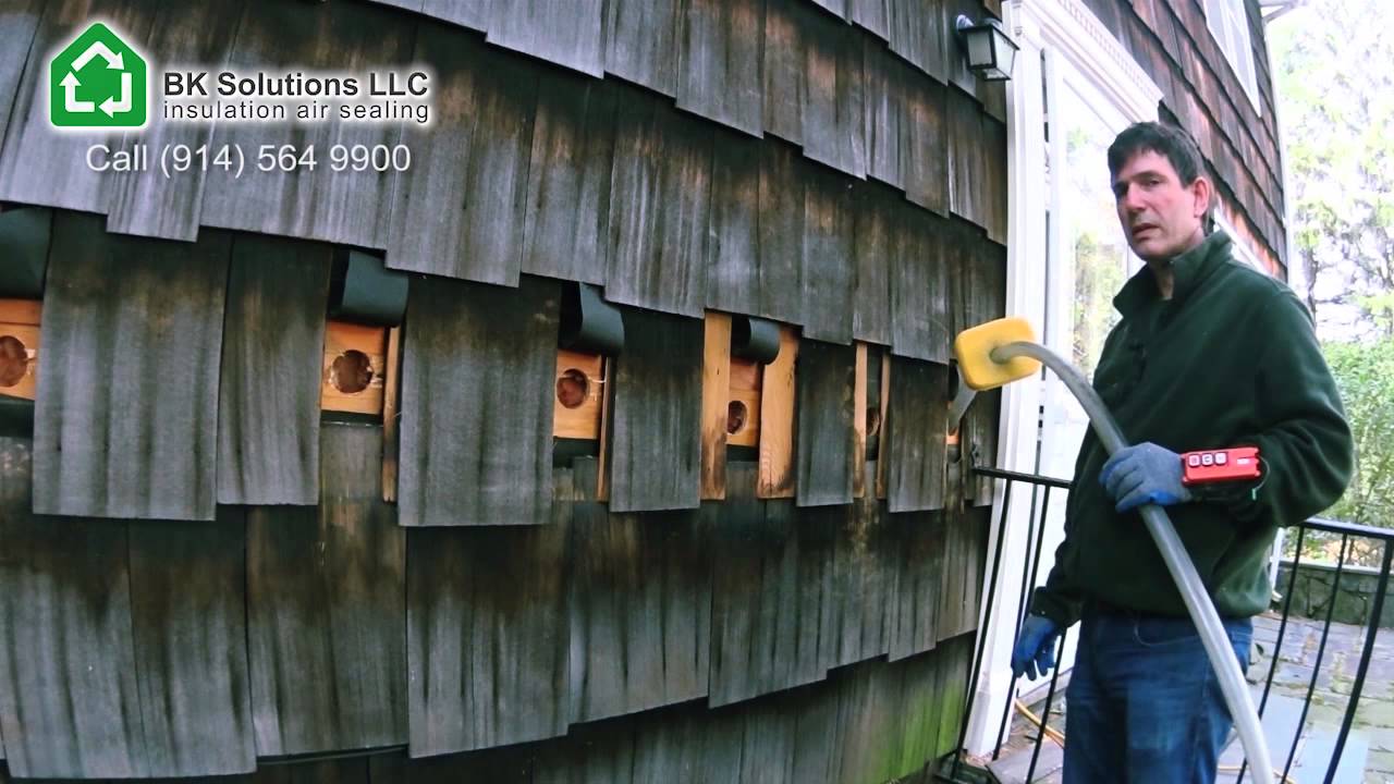 4.1 Exterior wall insulated with cellulose (dense packed) - YouTube