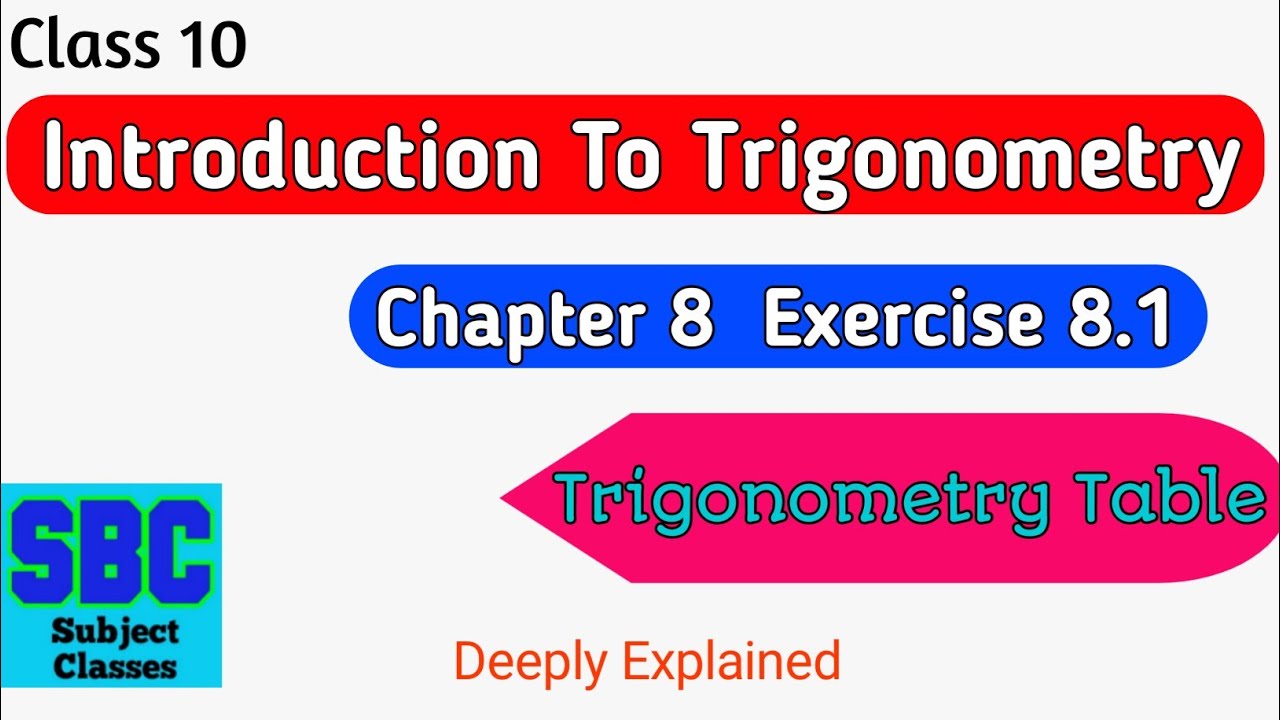 Class 10 Trigonometry Table Maths (Trigonometry) NCERT CBSE - YouTube