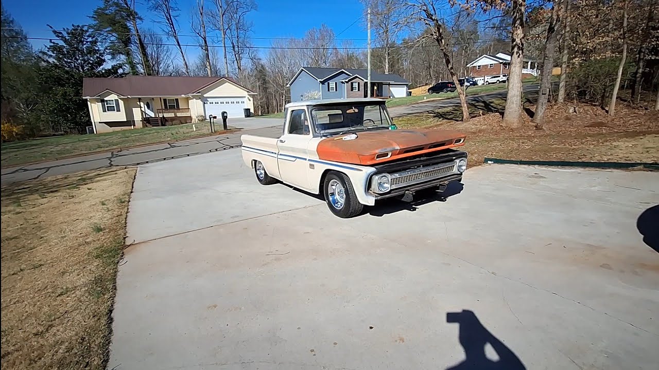 Working on my 1966 Chevy C10 sitting on a 1972 Chevy C10 frame. Let's ...