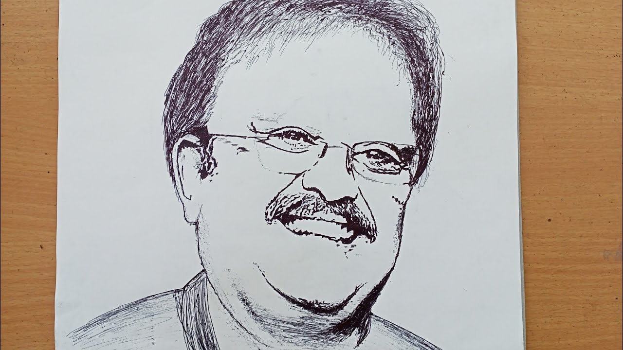 Legendary Singer SPB🌹... Pen drawing by Bineesh. - YouTube