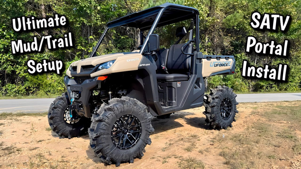 CFMOTO UFORCE SATV Portal Install | Updated Tie Rod & A-Arm Install ...