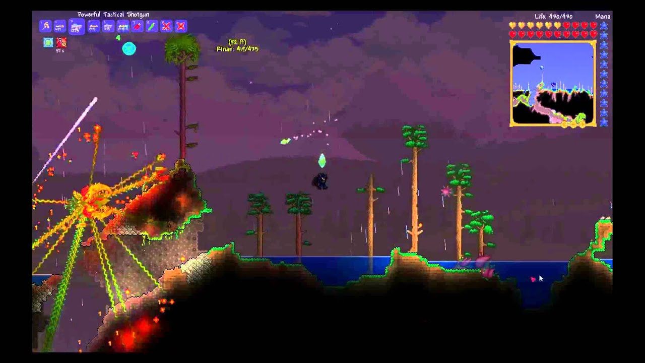 terraria 1.2 простой способ убить Plantera, новый NPC Киборг - YouTube