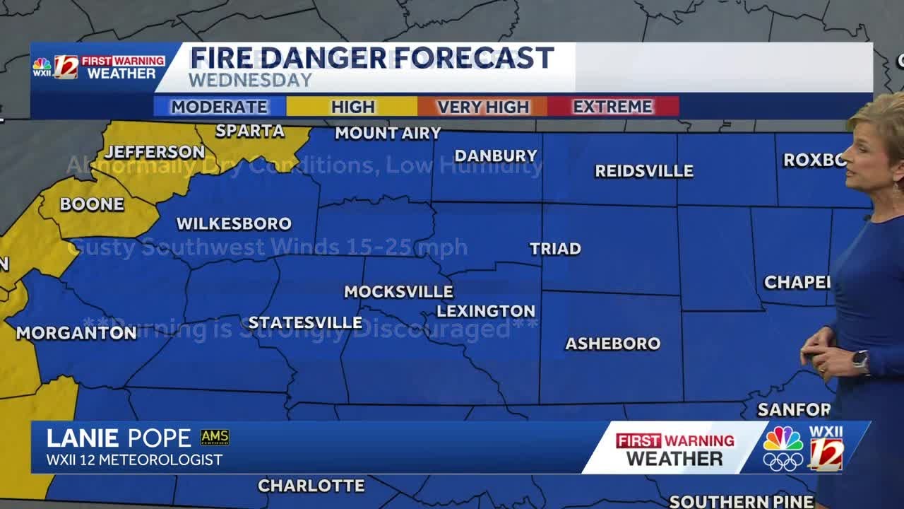 Increased fire danger Wednesday with dry air and wind - YouTube