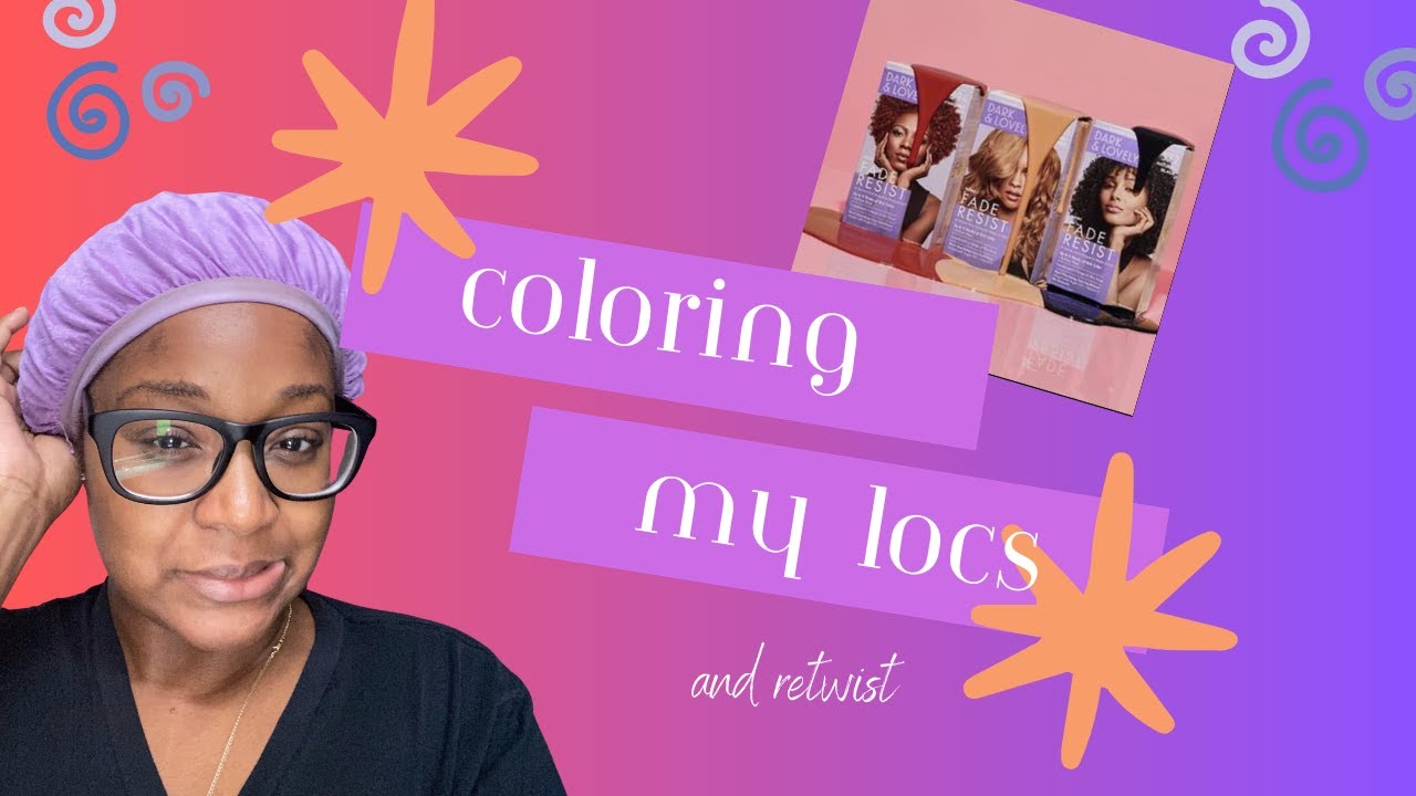 Coloring my locs by myself for the first time - YouTube