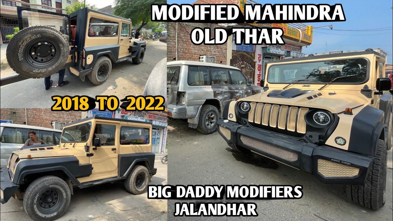Modified OLD MAHINDRA THAR😱 | Rusty Mahindra Thar, Metal Bumpers ...