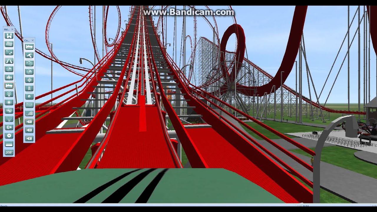 My First Steel Coaster Video in Theme Park Studio - YouTube