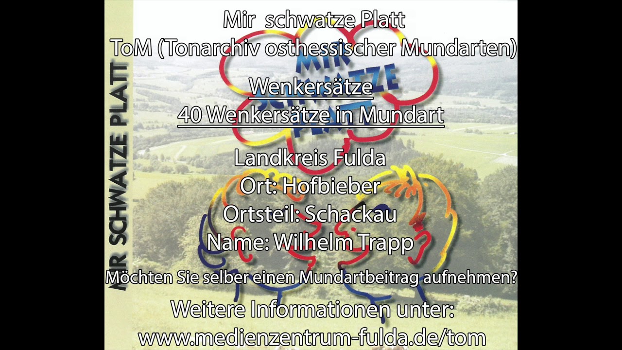 ToM / Hofbieber - Ot Schackau / Wilhelm Trapp / 40 Wenkersätze in ...