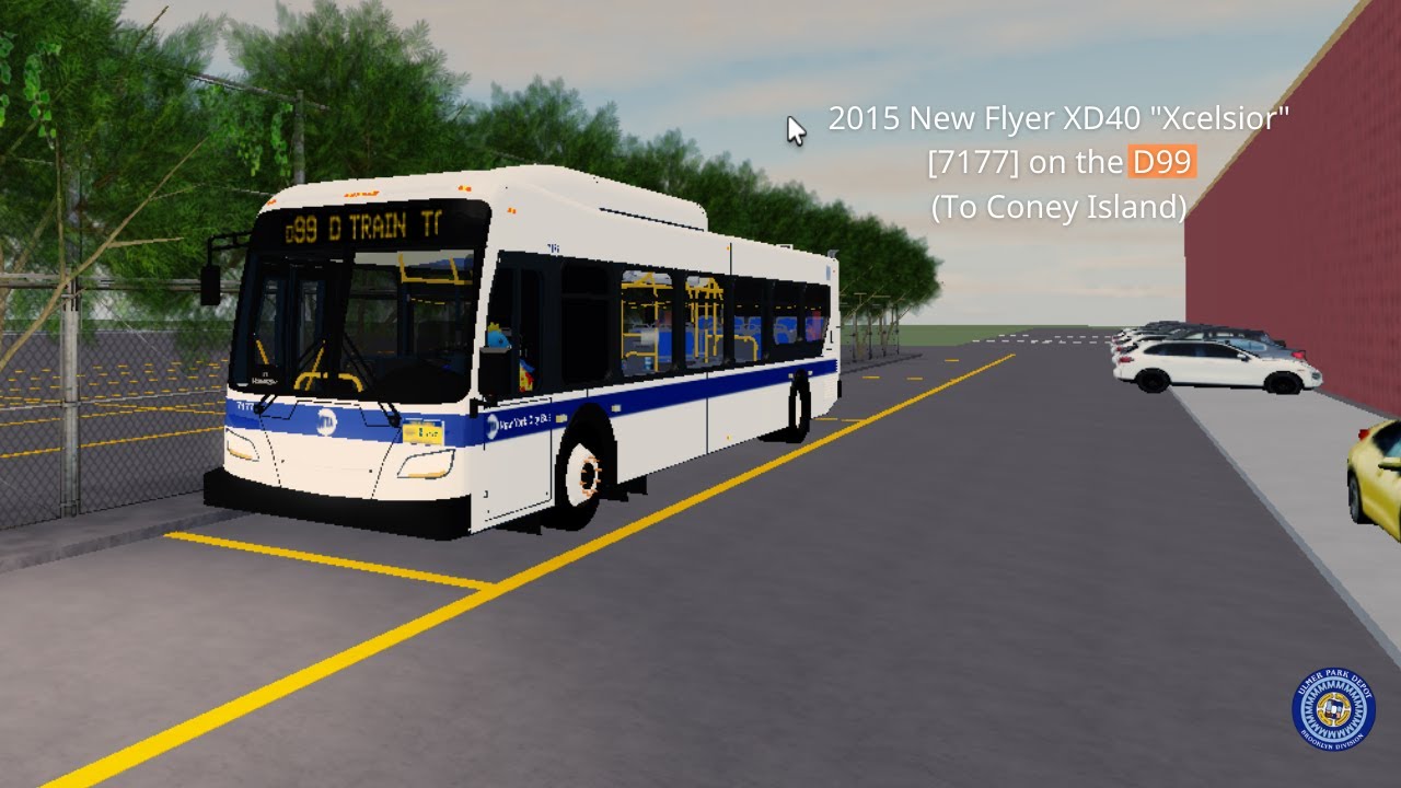 ROBLOX NYCT • 2015 New Flyer XD40 "Xcelsior" [7177] on the D99 Shuttle ...