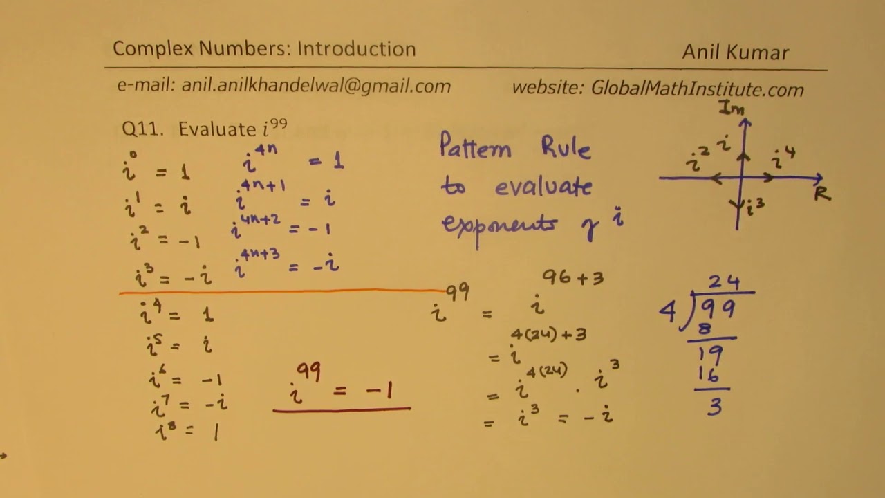 Complex Numbers Examples Part 2 Introduction - Youtube