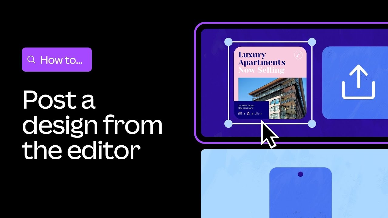 How to post a design from the Canva Editor - YouTube