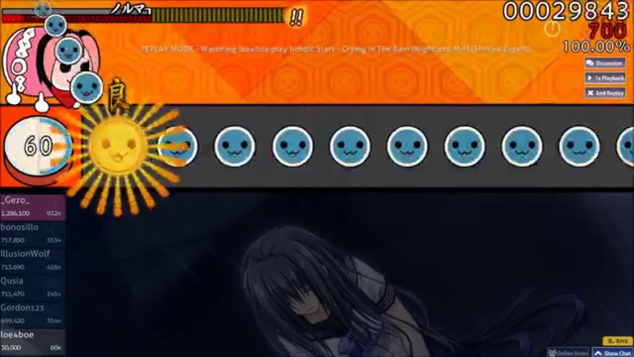 osu! taiko ~ Nordic Stars - Crying In The Rain (Nightcore Mix) [Shiirn ...