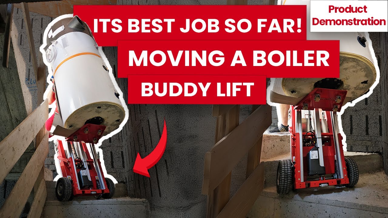 Moving a Boiler with Buddy Lift Plasmoid - YouTube