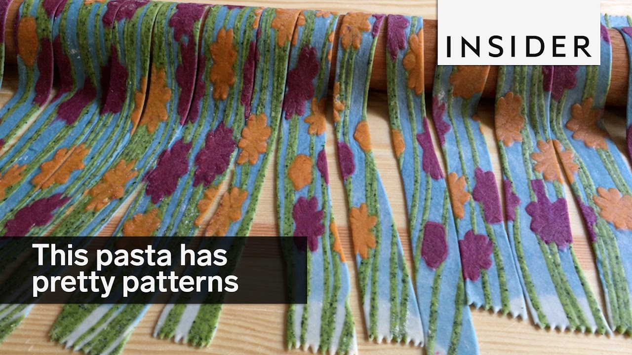 This woman makes pasta in the prettiest patterns - YouTube