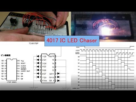 4017 IC LED Chaser - YouTube