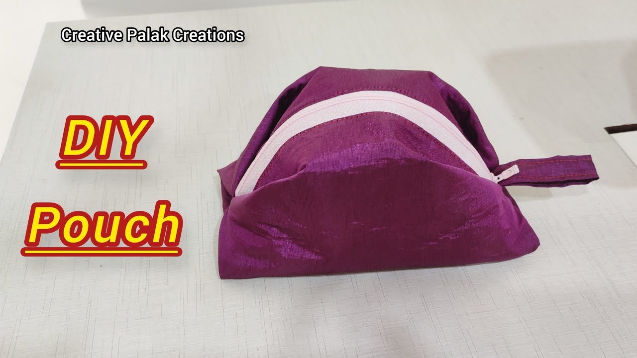 DIY Box Pouch || How to make fabric box pouch bag at home || Zipper ...