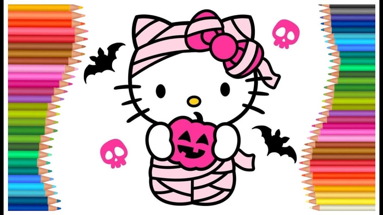 How to draw cute Hello Kitty | Halloween edition | Easy DIY - YouTube