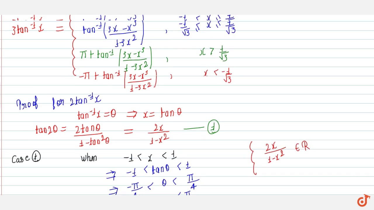 Formula for `2tan^-1x` and `3tan^-1x` - YouTube