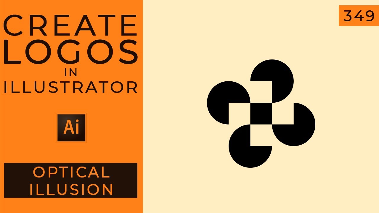 Optical Illusion logo design in Adobe Illustrator - YouTube