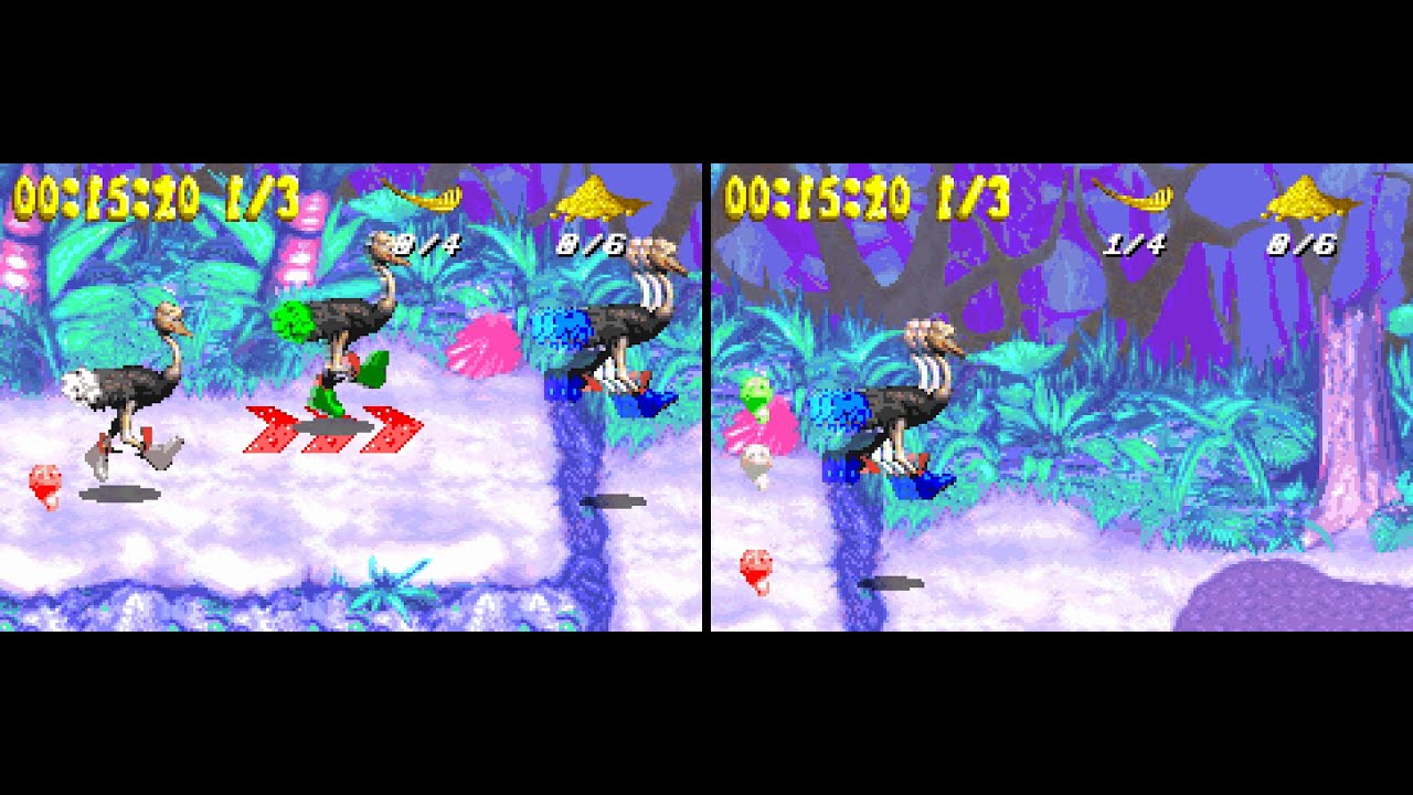 Donkey Kong Country 2 GBA multiplayer minigames 2 player 60fps - YouTube