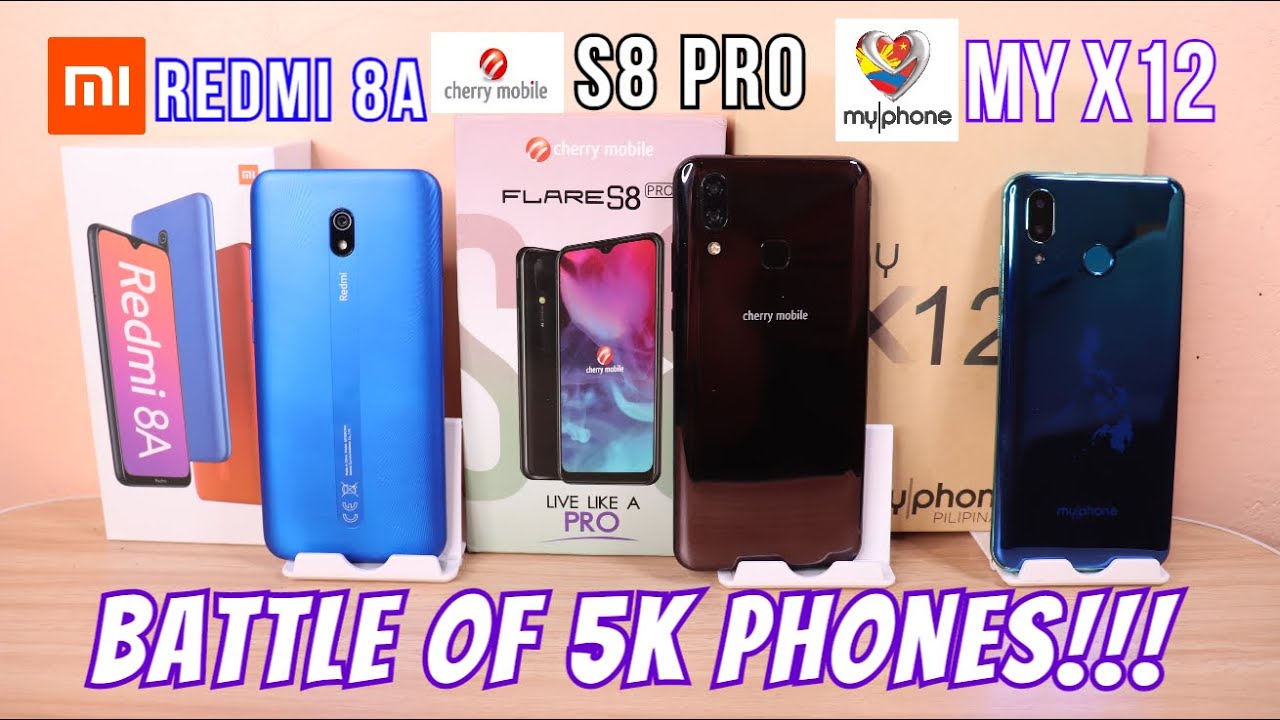 REDMI 8A Vs CM FLARE S8 PRO Vs MYPHONE MY X12 - TRIPLE COMPARISON ...