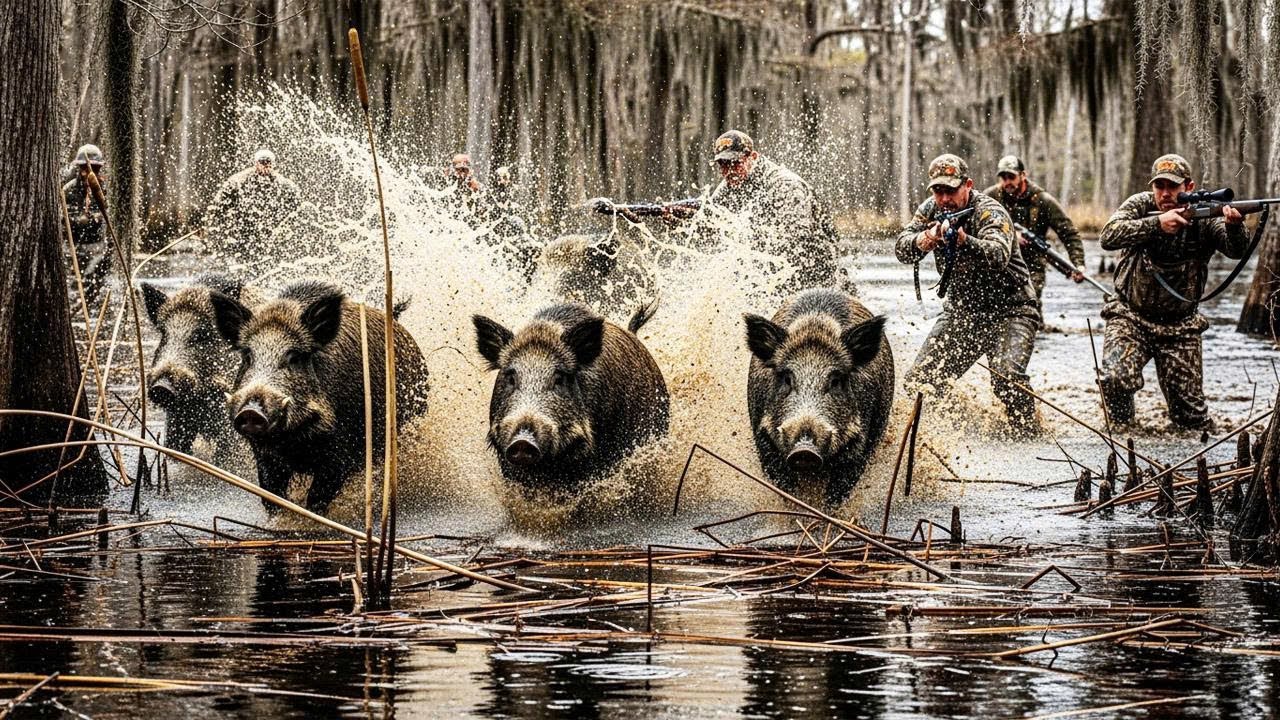 Chase Is Full of Difficulties - Florida Hunter Chases Wild Boar Through ...