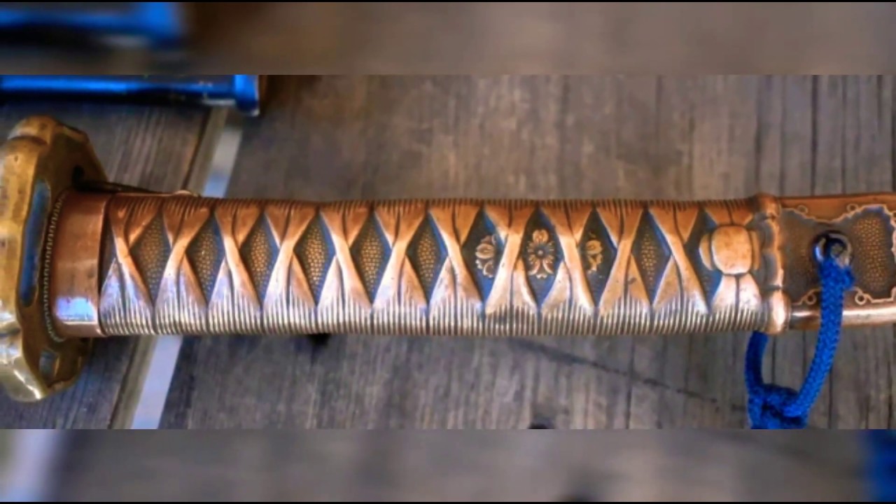 Ww2 japanese nco copper handle sword # 5553 - YouTube