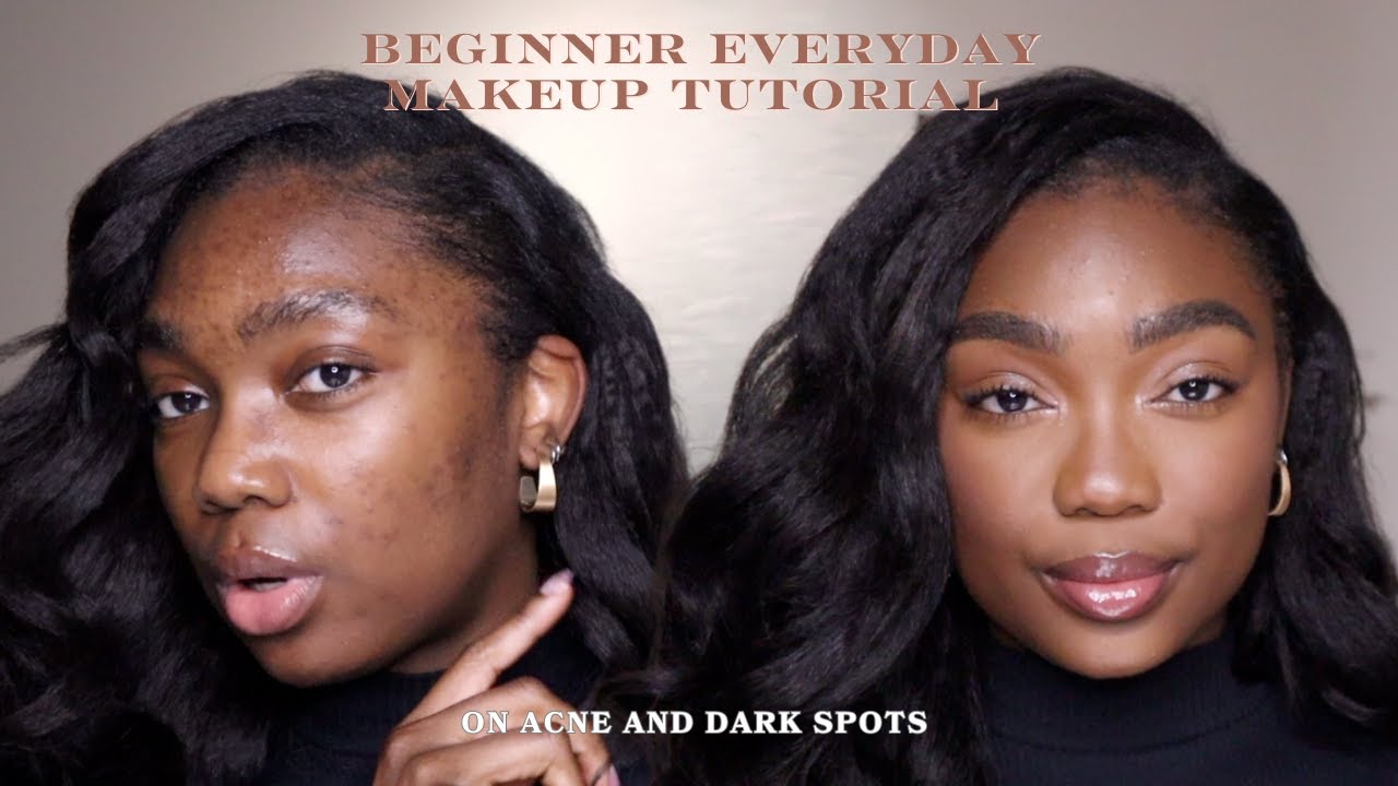 Simple Beginner Everyday Makeup Routine | Cystic Acne Prone, Dark Spots ...