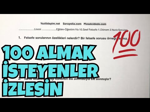 10.Sınıf Felsefe 1.Dönem 2.Yazılı