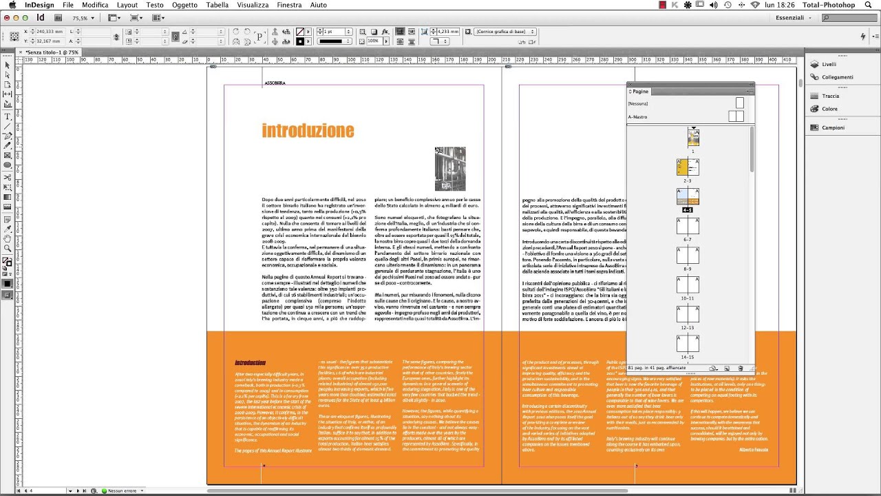 InDesign CS6 - Importare file pdf multipagina - YouTube