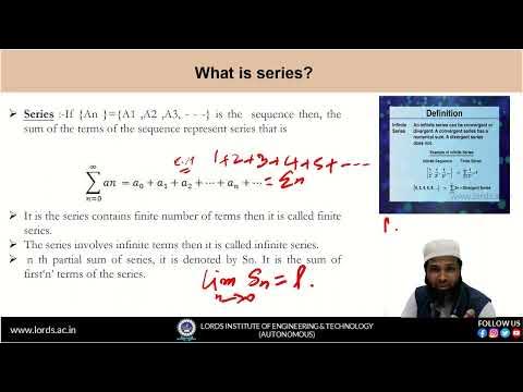 Introduction to Series by Prof Mohammed Ali - YouTube