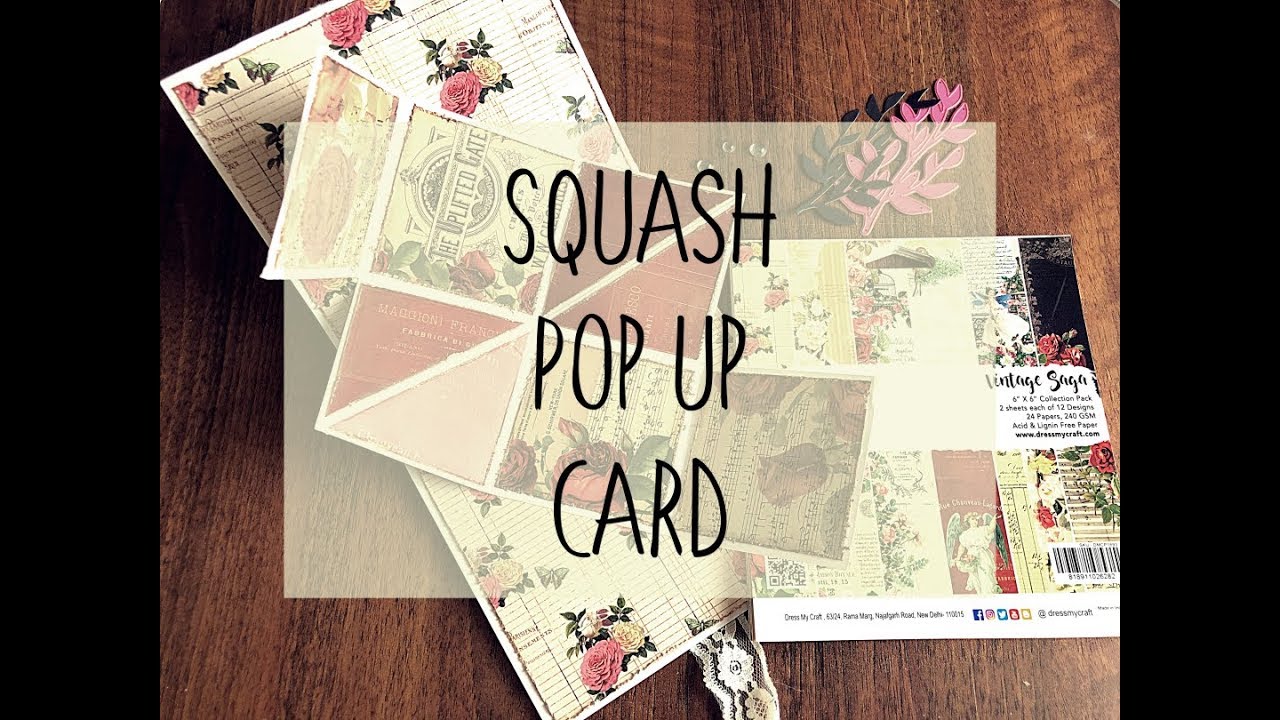 Squash Pop-Up Card - YouTube