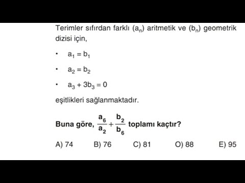 TEK SORUDA Aritmetik Geometrik Dizi İFŞA !!!! Böyle bir soru bekliyorum SS ALIN !!! #ayt