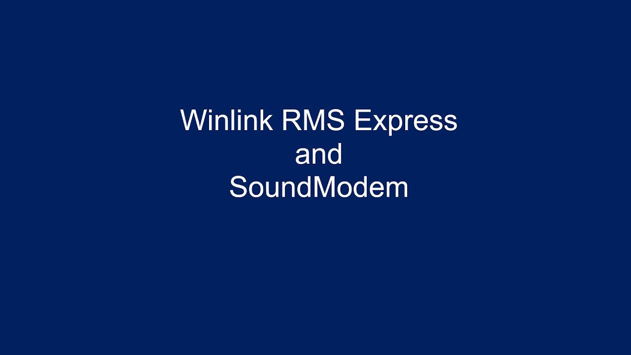 Winlink RMS Express with SoundModem - YouTube