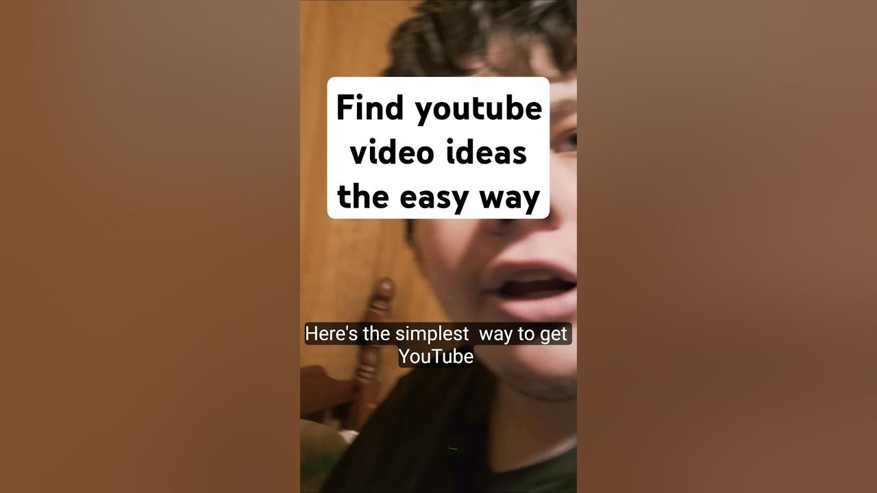 The simplest way to find youtube video ideas - YouTube