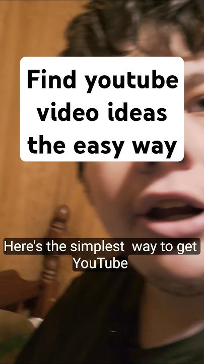 The simplest way to find youtube video ideas - YouTube
