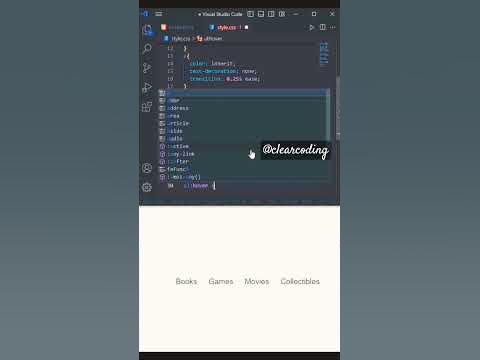 Navbar_items style with underline hover #webdevelopment #clearcoding #css #html #coding - YouTube