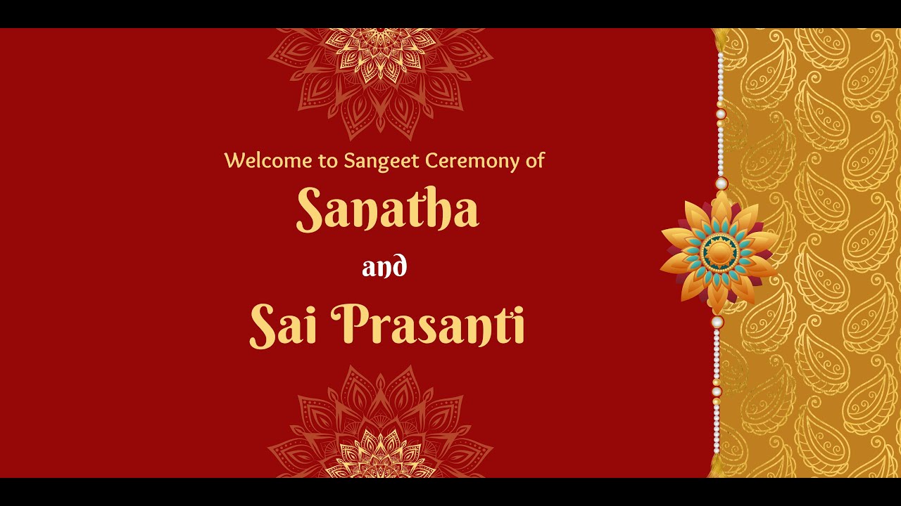 Sanatha & Sai Prasanti | Sangeet Ceremony | 24th Dec 2024 - YouTube