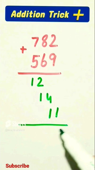 Fast Addition trick - YouTube