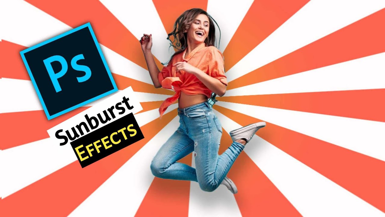 How to Make Sunburst Background Effect in Photoshop Tutorial - YouTube