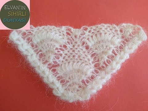 TIĞ İŞİ BADEMLİ ŞAL MODELİ YAPIMI / CROCHET SHAWL MODEL MADE WITH ALMONDS